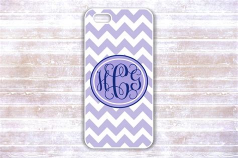 Monogrammed Iphone 5 Case Pink And Navy Chevron Personalized Hard