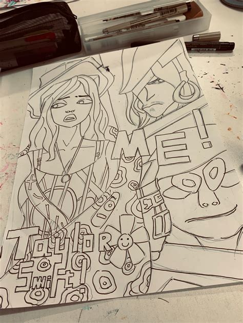 Moon原创手绘马克笔动漫人物taylor Swift 高清图片，堆糖，美图壁纸兴趣社区