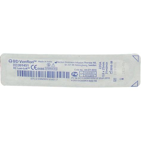 BD Venflon 22G 0 8 x 25mm Verweilkanüle 1 St shop apotheke at