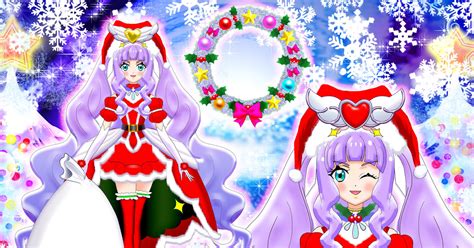 プリキュアサンタ 聖夜に降り立つ気高き神秘♥キュアマジェスティサンタ♥♥ ルナ・ルーンのイラスト Pixiv