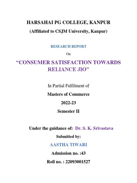 Aastha Edited Research Project Pdf Consumer Behaviour Survey Methodology
