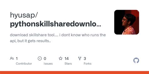 github hyusap pythonskillsharedownload download skillshare tool