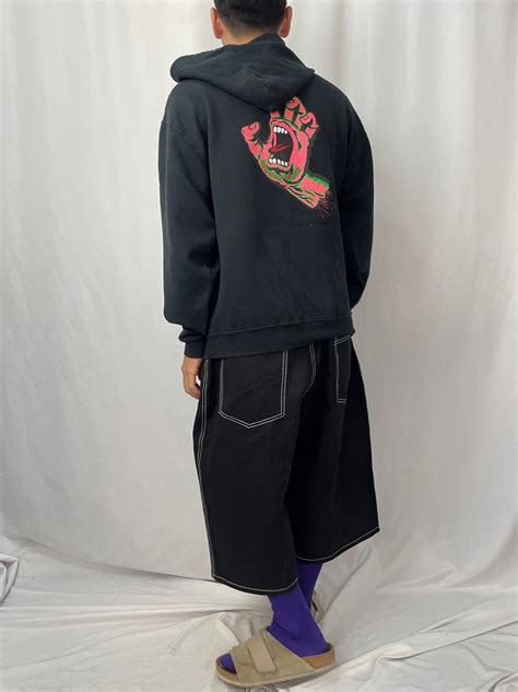 サンタクルーズ 黒 ブラック スケート ストリート フーディー ビンテージ古着屋feeet 通販 名古屋 大須 メンズ