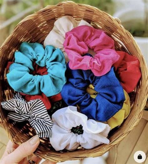 Kit Com 10 Scrunchie Xuxinha Elástico De Cabelo Rabicó Fluflu Para