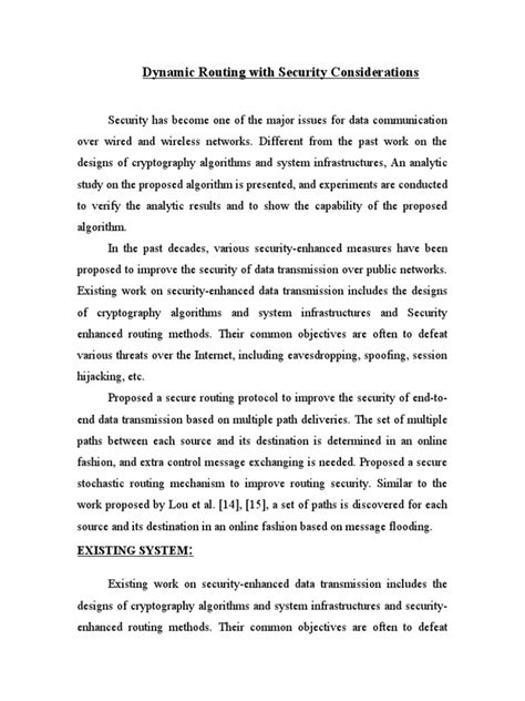 dynamic routing with security considerations abstract pdf routing transport layer security