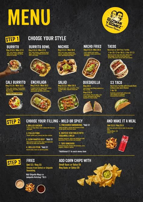 Guzman Y Gomez Menu And Price List Singapore Updated 2024