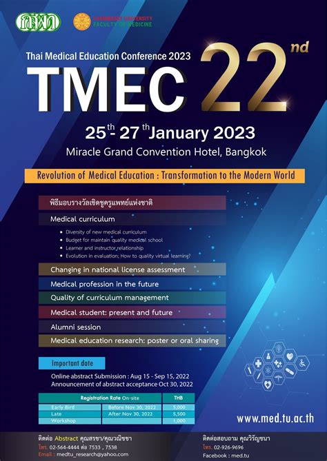 รศ พญ ประภาพร สู่ประเสริฐ เป็นวิทยากร การประชุมวิชาการแพทยศาสตรศึกษาแห่งประเทศไทย ครั้งที่ 22