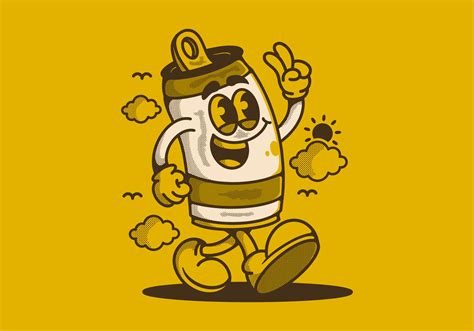 Mascot Character Illustration Of Walking Beer Can 36365807 Vector Art