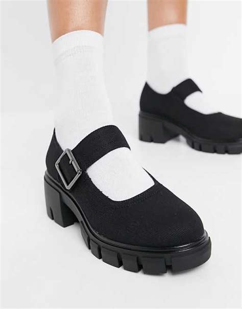 Asos Design Skittle Mary Jane Schuhe Mit Mittelhohem Absatz In