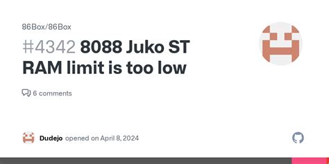 8088 Juko St Ram Limit Is Too Low · Issue 4342 · 86box86box · Github