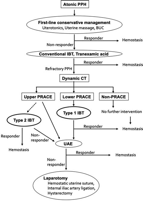 Algorithm For Treating Atonic Postpartum Haemorrhage Buc Bimanual