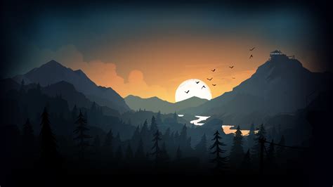 Trees Firewatch Forest The Game Mountains Fire Watch Day Tower