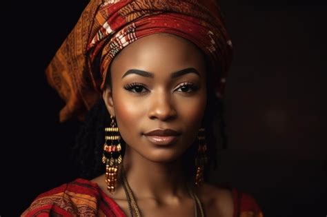 Premium Photo Portrait Of A Beautiful Ethnic Woman In A Traditional