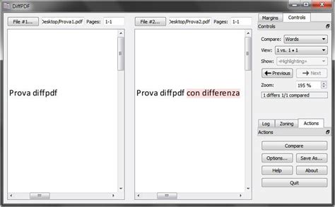 Vedere La Differnza Tra Due Files Pdf Con Diffpdf