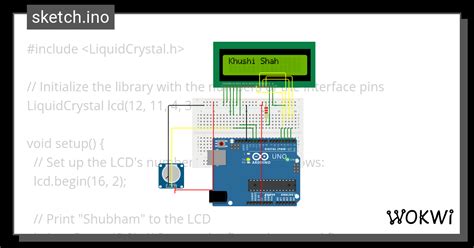 162 Lcd My Name Wokwi Esp32 Stm32 Arduino Simulator