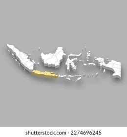 Java Region Location Within Indonesia 3d Stock Vector Royalty Free