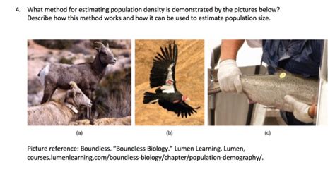 Solved What Method For Estimating Population Density Is