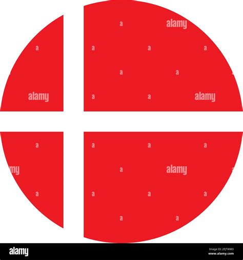 Denmark Round Flag Vector Background Flags And Symbols Stock Vector