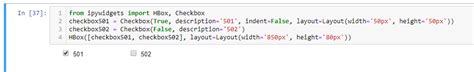 How To Reduce The Space Occupied By An Ipywidget Checkbox Below 100px