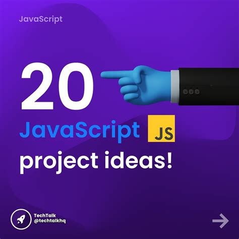 Techtalk Learn Programming On Instagram “20 Javascript Project Ideas