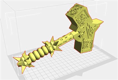 Gcode File Runic Hammer Of Enlightenment Thor Mjolnir War Hammer