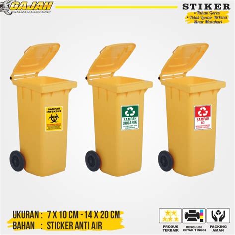 Jual Stiker Penanda Tempat Jenis Sampah Stiker Label Sampah Label