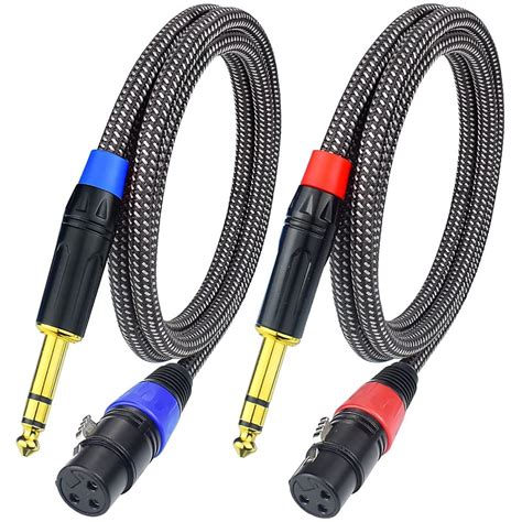 Balanced 14 Trs To Xlr Female Microphone Cable 33feet Reverb