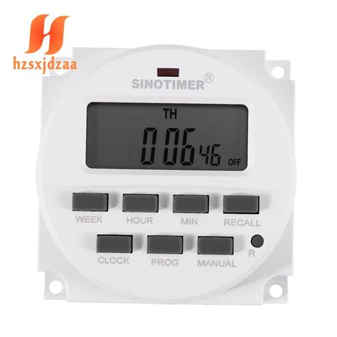 Sinotimer Tm618h 2 220v Ac Digital Time Switch Output Voltage 220v 7