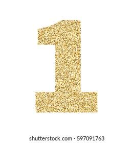 Transparent Gold Dice Png Gold Glitter Number Png Picture Of Number