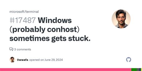 Windows Probably Conhost Sometimes Gets Stuck · Issue 17487