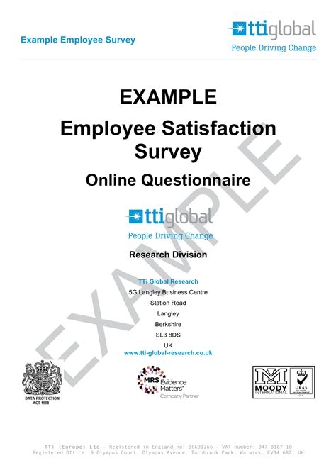 Employee Satisfaction Survey Form 14 Examples Format Pdf Tips
