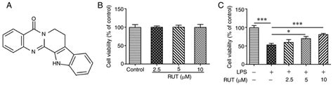 Rut Increases The Viability Of Lps Induced Beas 2b Cells A Structure
