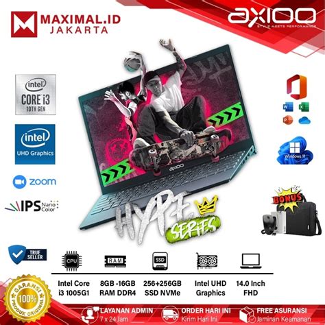 Jual Laptop Murah Axioo Hype 3 Intel I3 1005g1 Ram 16gb 512gb Ssd 14 0