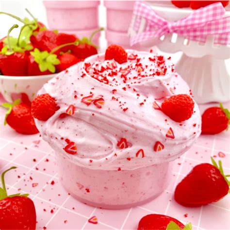 Strawberry Mousse Fluffy Butter Slime The Toy Store