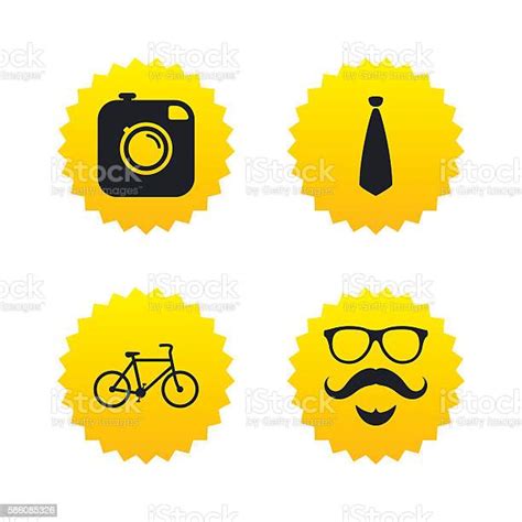 Icône De Lappareil Photo Hipster Symbole Des Lunettes Vecteurs Libres