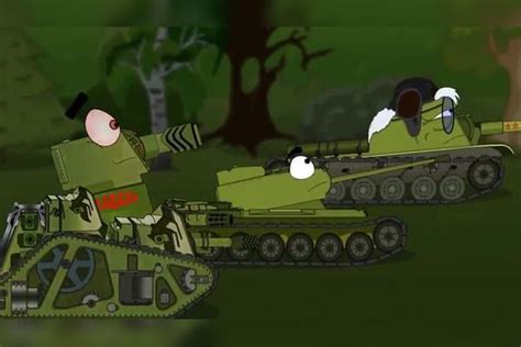 坦克世界动画：苏联军队和kv44对抗德国怪物kv军队坦克世界