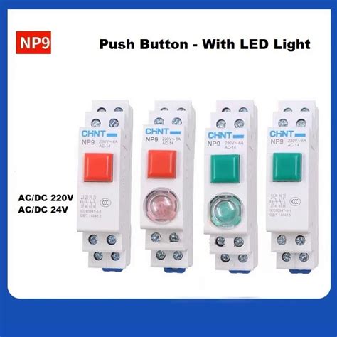 Np9 Ac Dc Chint Push Card Din Rail Button Reset With Moving Signal
