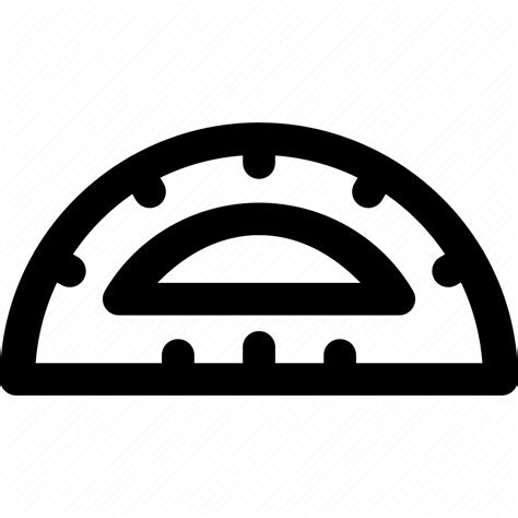 Protractor Ruler Scale Stationery Icon Download On Iconfinder