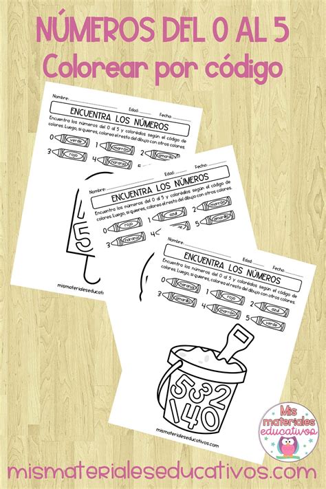 Mis Materiales Educativos Encuentra Los Números Del 0 Al 5 En Los
