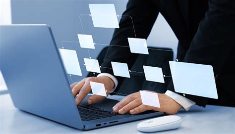 차트 체계 기업의 계층 구조 관리 업무 프로세스 및 워크플로우 자동화의 디지털 기술과 순서도 및 처리 관리 고름에 대한 스톡 사진 및 기타 이미지 Istock