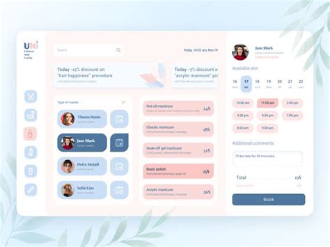 Beauty Bar Booking Ui Design