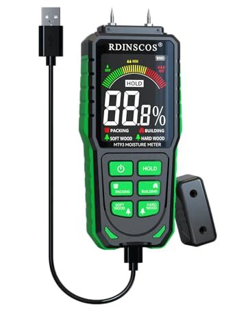 Rechargeable Pinless Moisture Meter Damp Meter For Walls With LCD