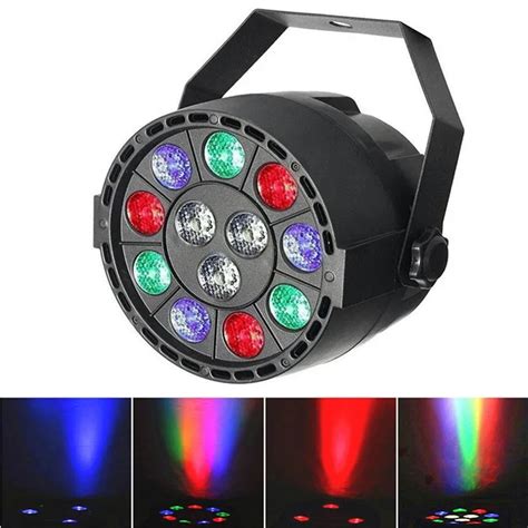 Dmx512 디스코 램프 무대 조명 12leds Rgbw Par Light Luces Discoteca 레이저 프로젝터 Dmx