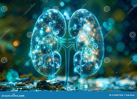 Digital Illustration Of Luminous Brain Synapses And Neurons Concept