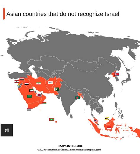 asian countries that do not recognize israel r mapporn
