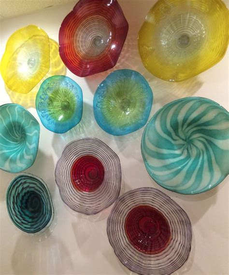 Colorful Glass Art Bowls In Tampa Showroom