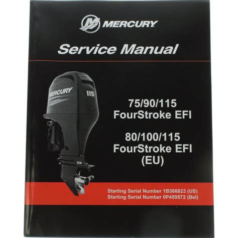 MERCURY 75-115 EFI (2006-2014) Service Manual 8M0085380 boat and outboard