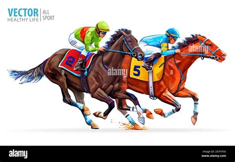 Race Horse Vector Clipart