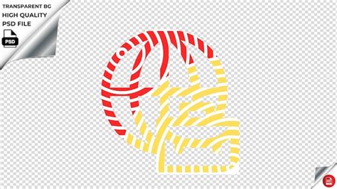 Premium Psd Worldwide Design Psd Vector Icon Red Yellow Stripped Psd