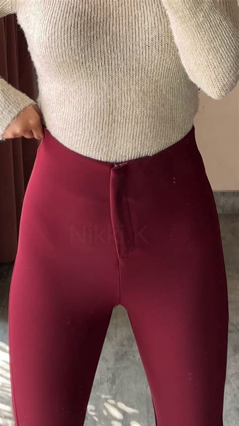 Limited Holiday Edition Sculpted High Waist Flared Trousers Cherry R